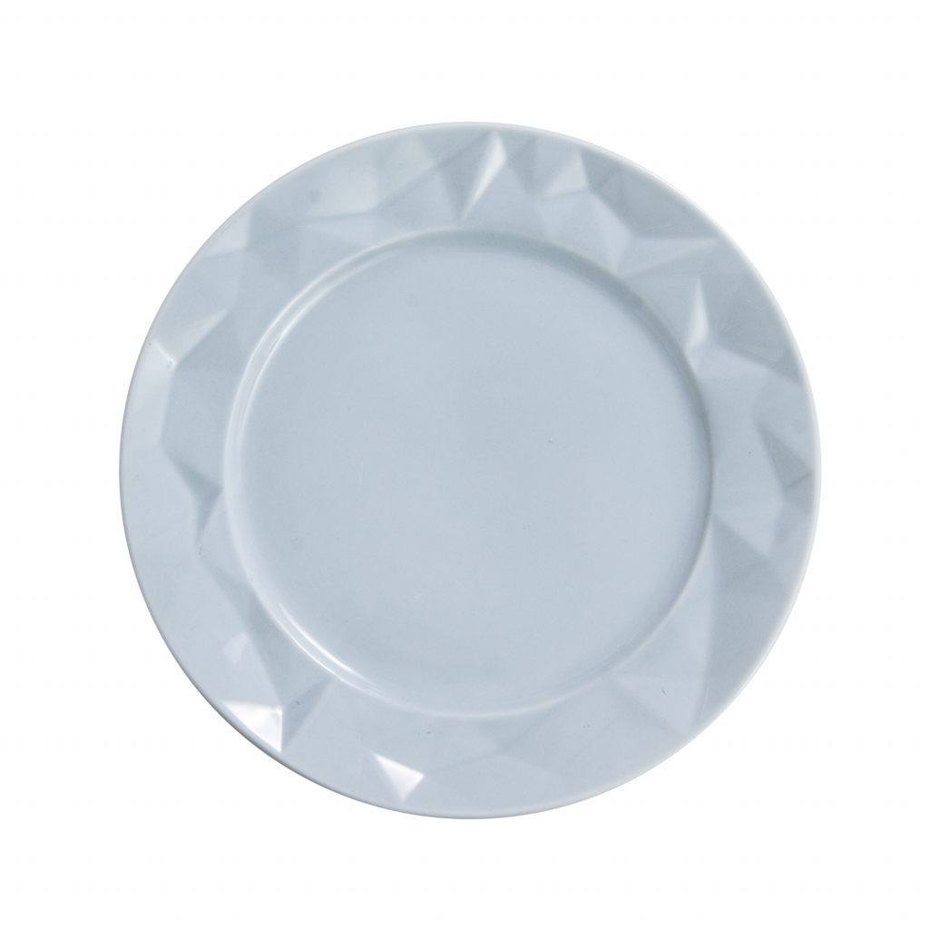 Kit de 6 pratos rasos Edros - azul - Germer