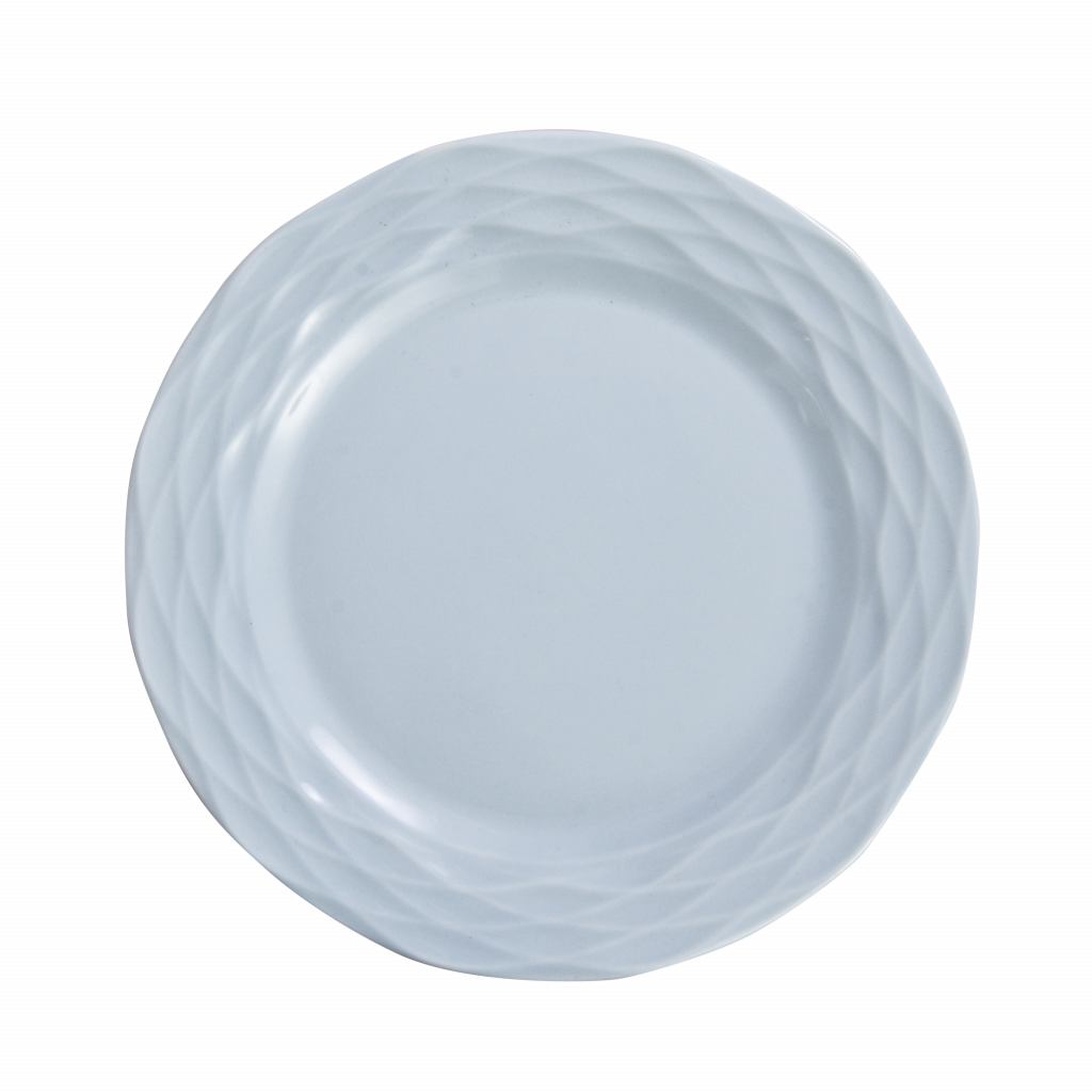 Kit de 6 pratos rasos Ondas azul - Germer