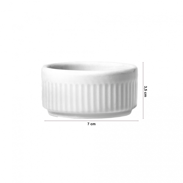 Ramekin Refratário Diâmetro 7 cm Branco 85 Ml Porcelanas - Germer
